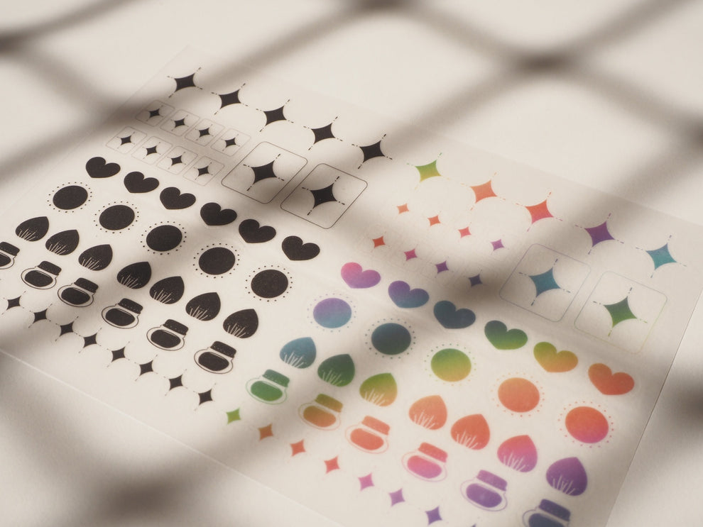 Tarot Card and planner shapes- Rub-on Stickers/ Transfer Stickers 008 ...